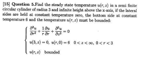 Solved [15] Question 5.Find the steady state temperature | Chegg.com