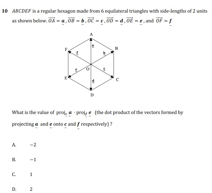 Solved 10ABCDEF is a regular hexagon made from 6 | Chegg.com