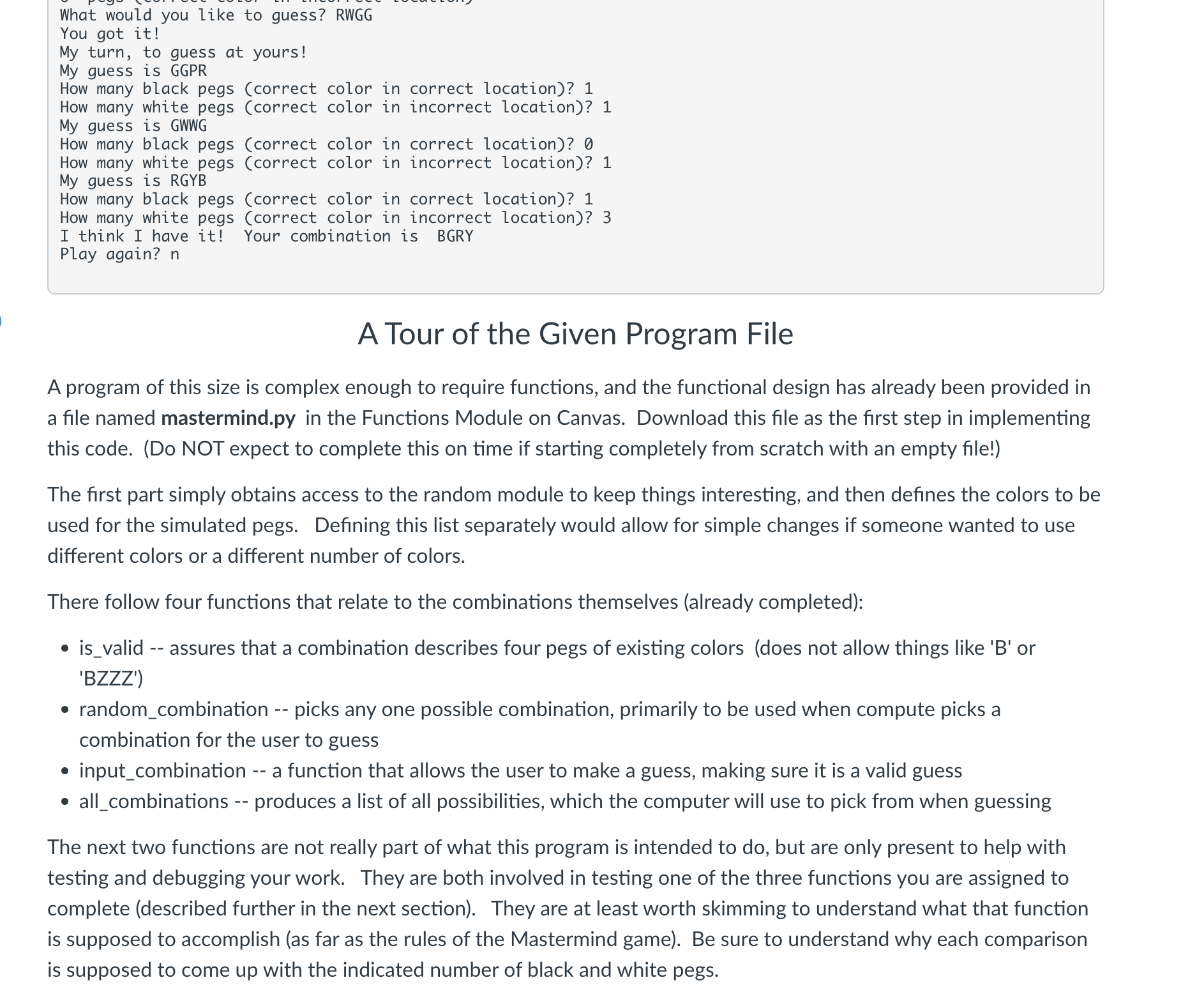 Solved Assignment Description This program will simulate the | Chegg.com
