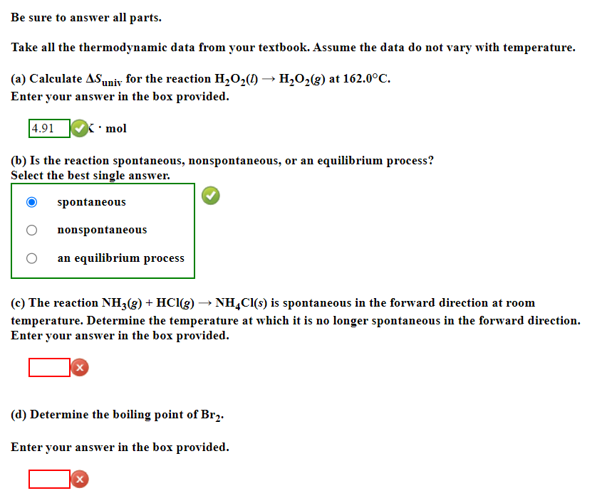 Be sure to answer all parts. Take all the | Chegg.com