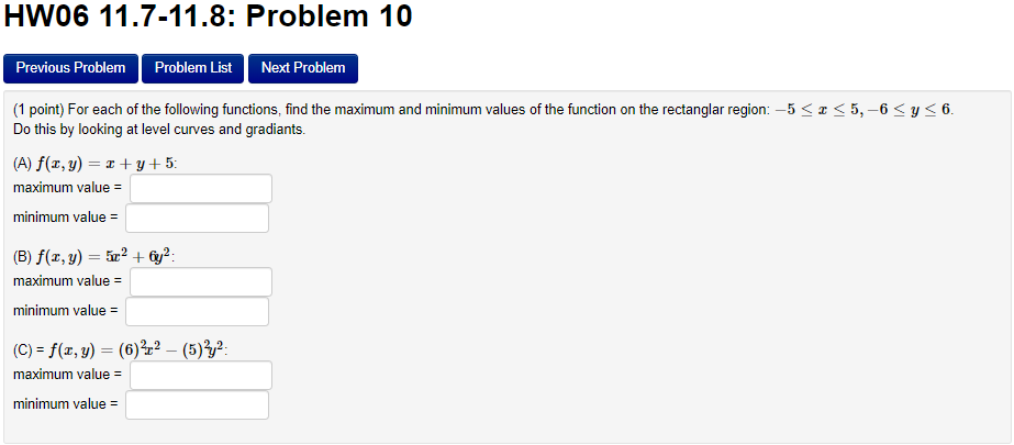 Solved HW06 11.7-11.8: Problem 10 Previous Problem Problem | Chegg.com