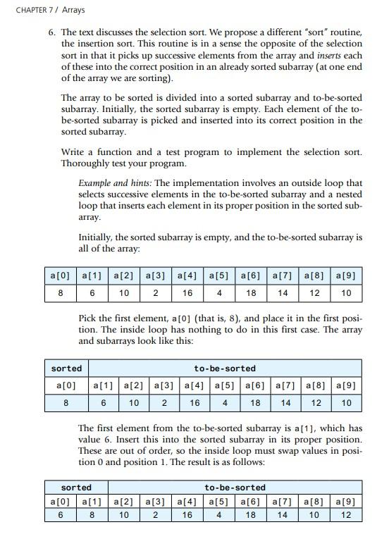 Solved Note that the sorted subarray has grown by one entry. | Chegg.com
