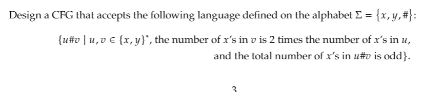 Solved Design a CFG that accepts the following language | Chegg.com