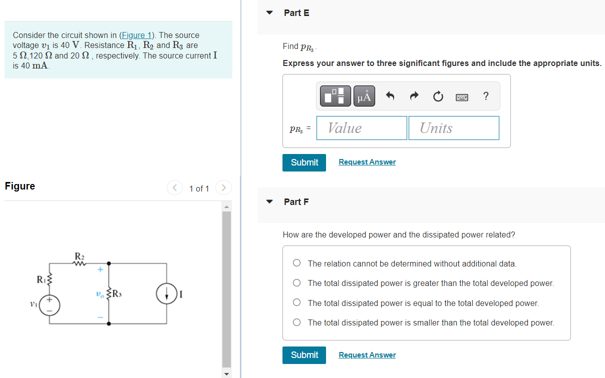 Solved Consider the circuit shown in voltage v1 is 40 V. | Chegg.com