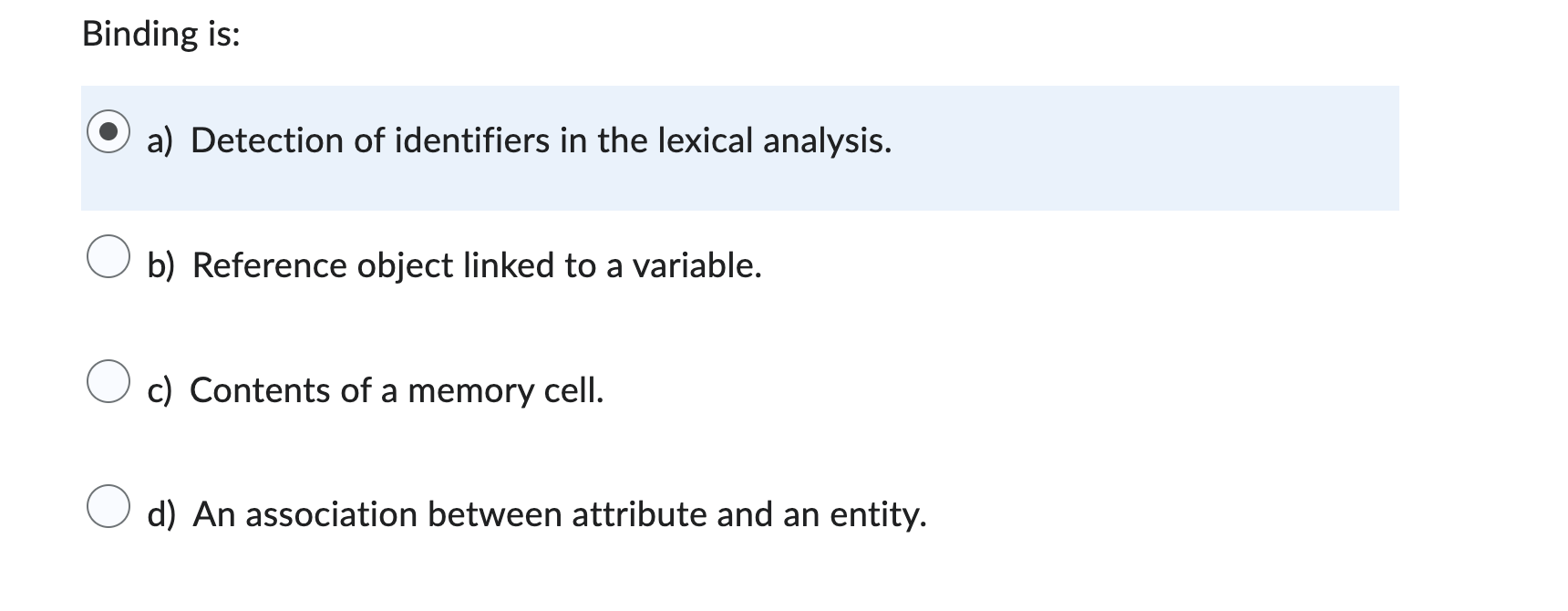 Solved A programming language is strongly typed if a) it | Chegg.com