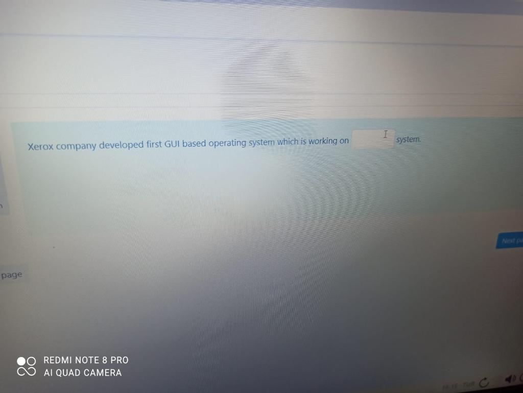 Solved system Xerox company developed first GUI based | Chegg.com