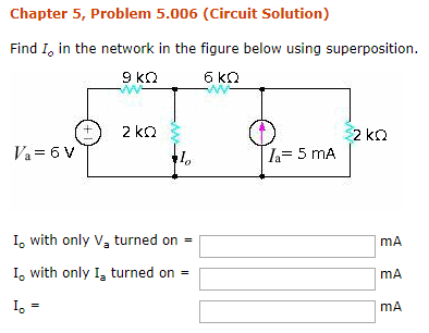 Solved Chapter 5, Problem 5.006 (Circuit Solution) Find Io | Chegg.com