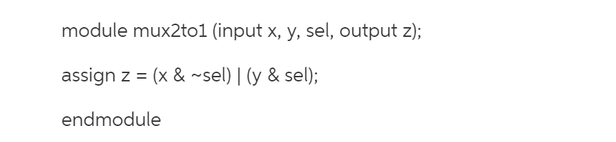 Solved 3 (4 marks) Write the Verilog prototype for a 2-to-1 | Chegg.com