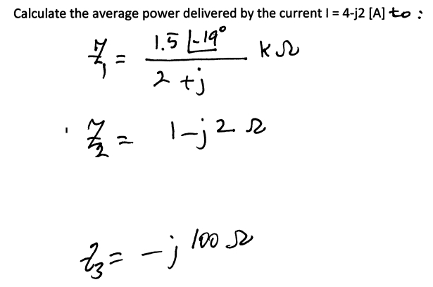 Solved Calculate the average power delivered by the current | Chegg.com