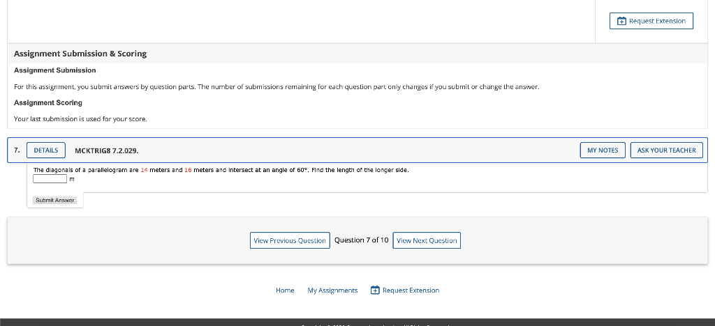 Solved # Request Extension Assignment Submission & Scoring | Chegg.com