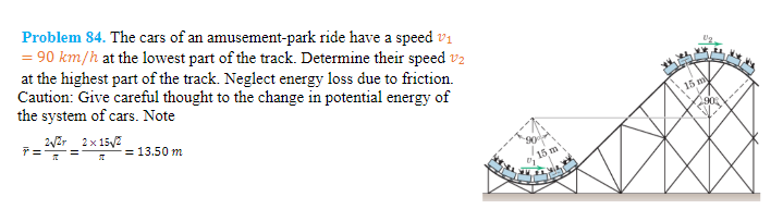 Solved Problem 84. The cars of an amusement park ride have a | Chegg.com