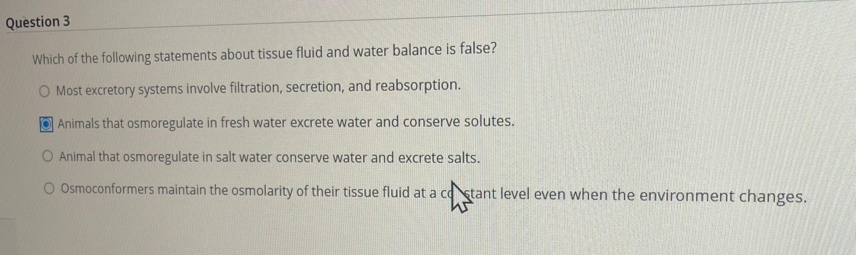 Solved uestion 3 Which of the following statements about | Chegg.com