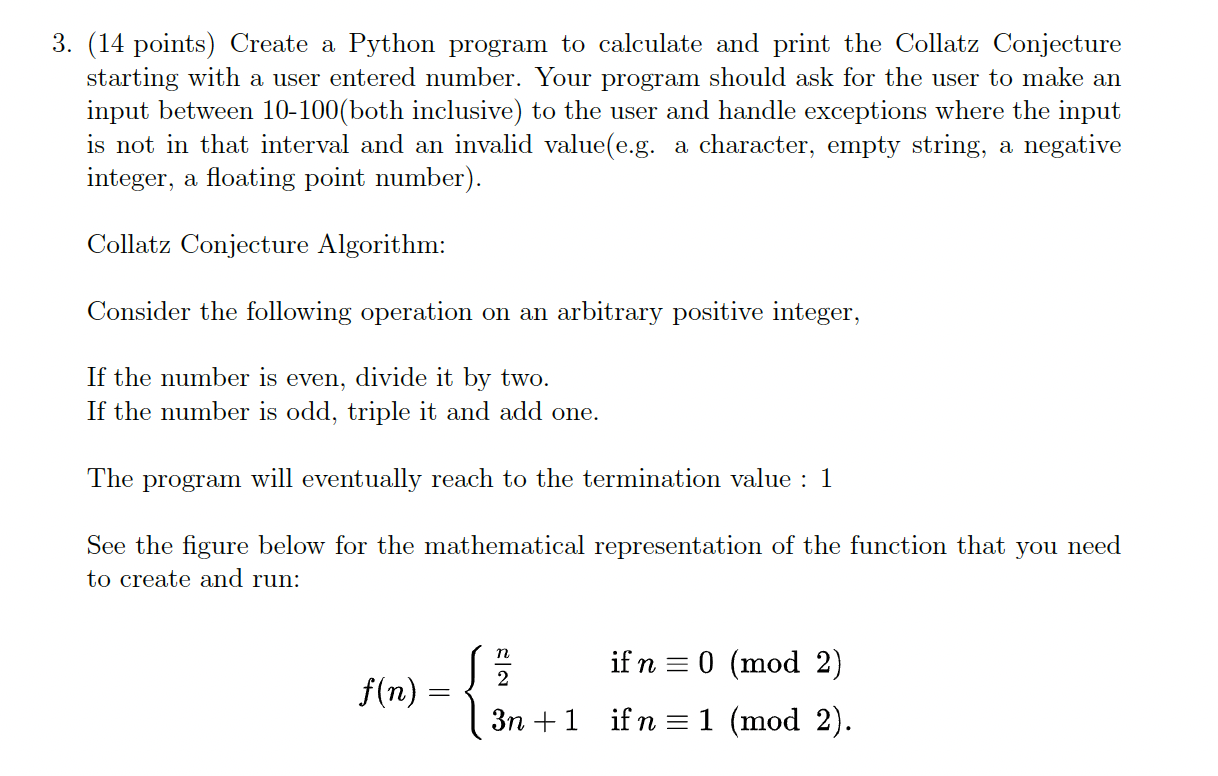 Solved 3. (14 points) Create a Python program to calculate | Chegg.com