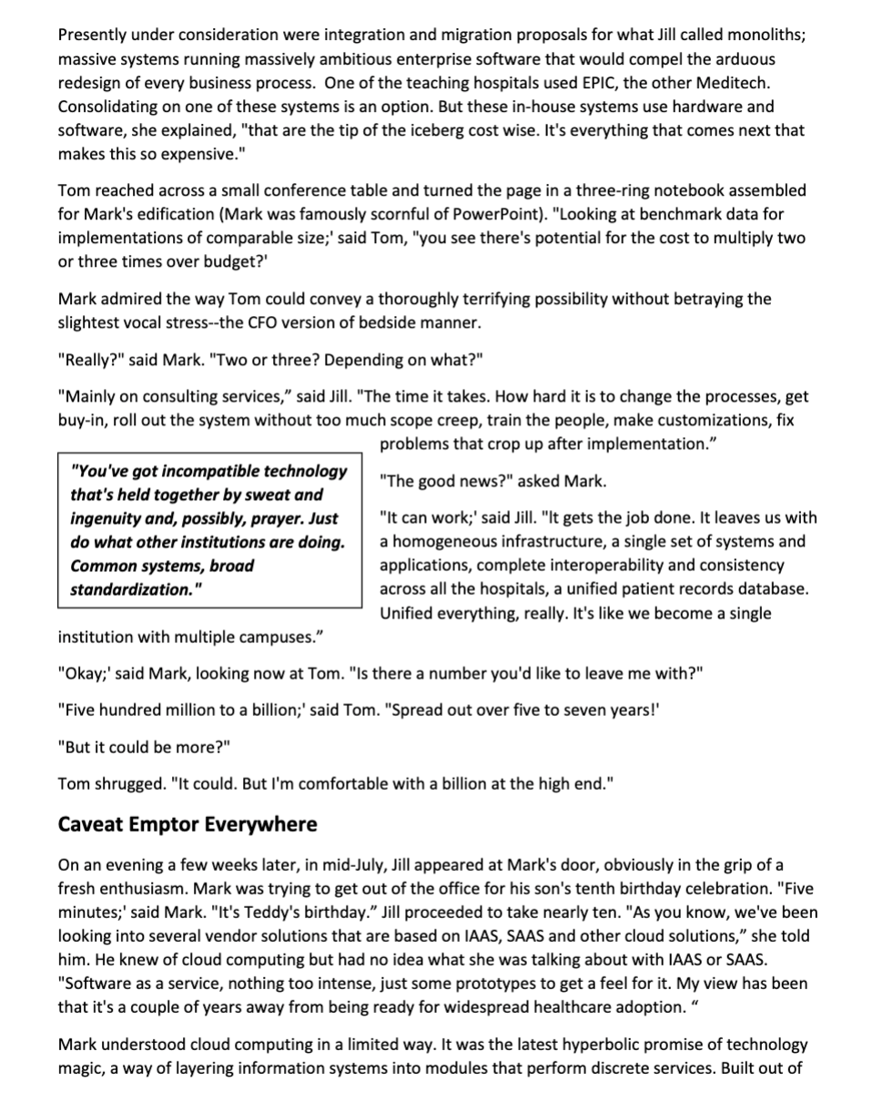 American West Healthcare's patchwork IT | Chegg.com