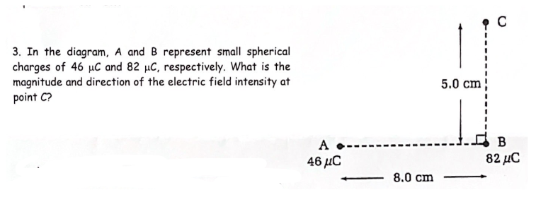 Solved 3. In the diagram, A and B represent small spherical | Chegg.com