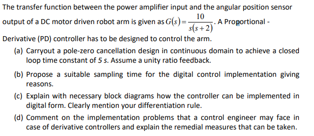 Solved 10 The transfer function between the power amplifier | Chegg.com