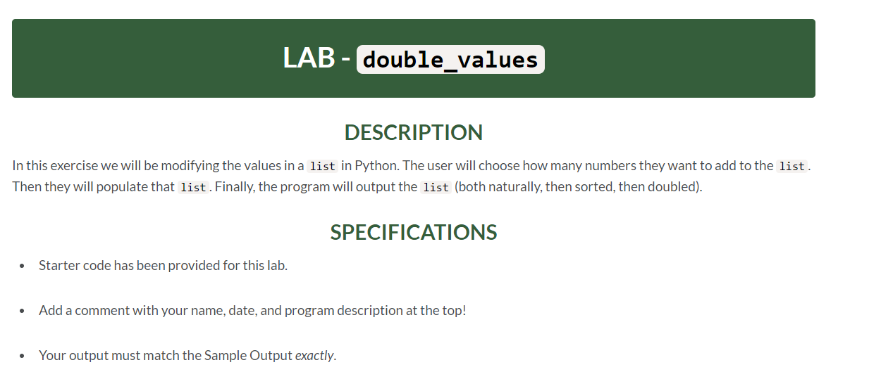 Solved In this exercise we will be modifying the values in a | Chegg.com