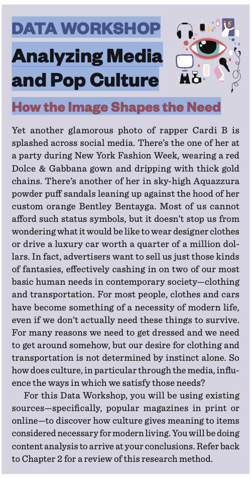 DATA WORKSHOP Analyzing Media and Pop Culture HS How | Chegg.com