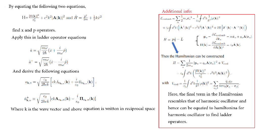 Solved By equating the following two equations, | Chegg.com