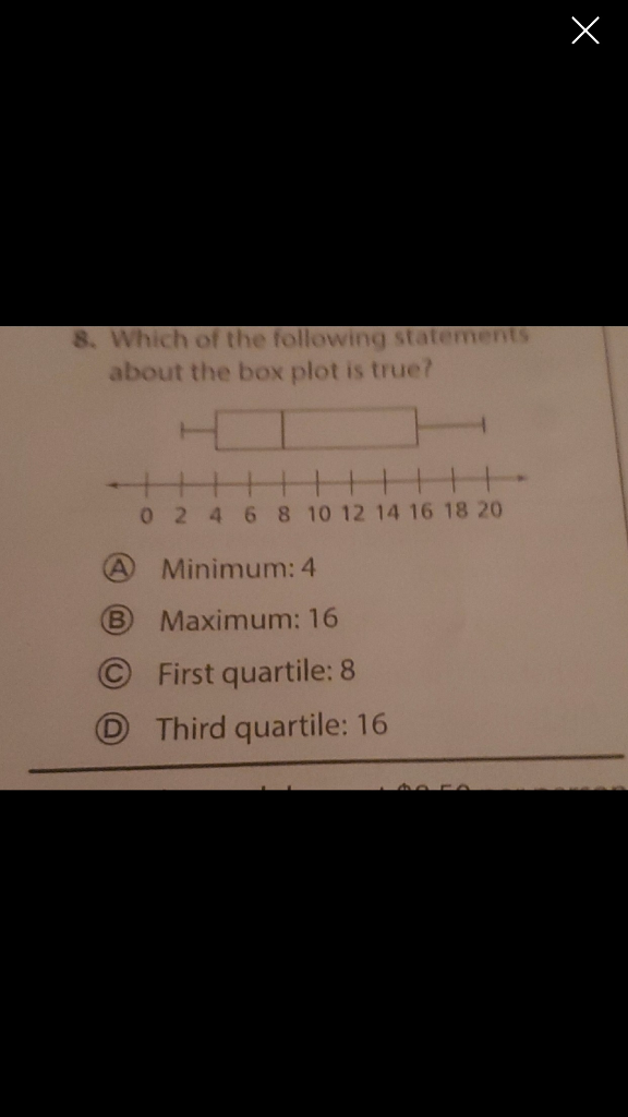Solved X 8. Which of the following statements about the box | Chegg.com