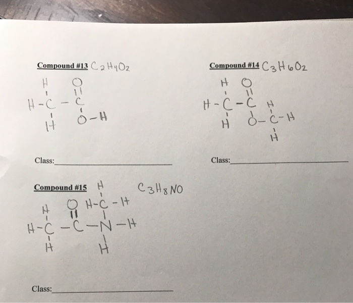 Solved Compound #13 C 2 HO2 Compound #14 Ca HoOz H O C. 1-H | Chegg.com