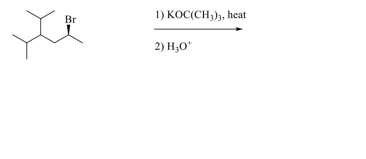 Solved Br 1) KOC(CH3)3, heat 2) H30+ | Chegg.com