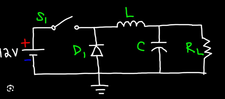 Solved need an ideal buck converter, with load of 3V CMOS | Chegg.com