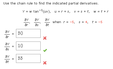 Solved Use the chain rule to find the indicated partial | Chegg.com