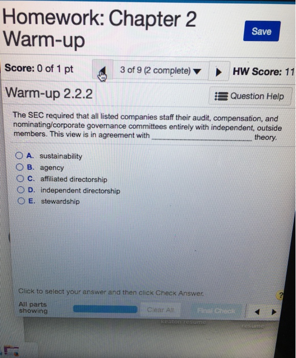 Solved Homework: Chapter 2 Warm-up Score: 0 of 1 pt Warm-up | Chegg.com