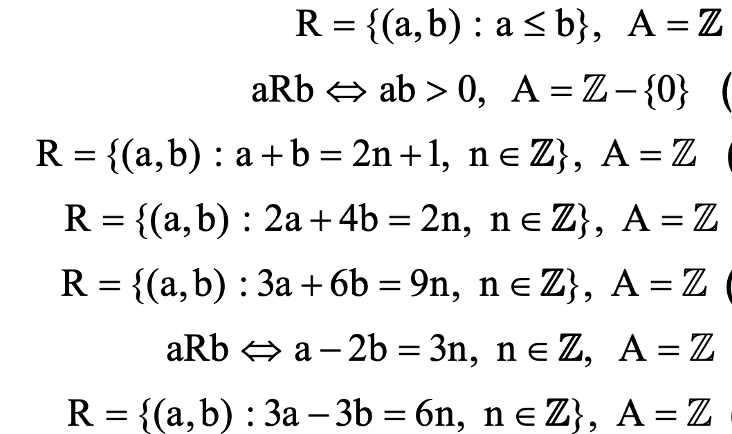 Solved 1- Study the properties of the relationship R defined | Chegg.com