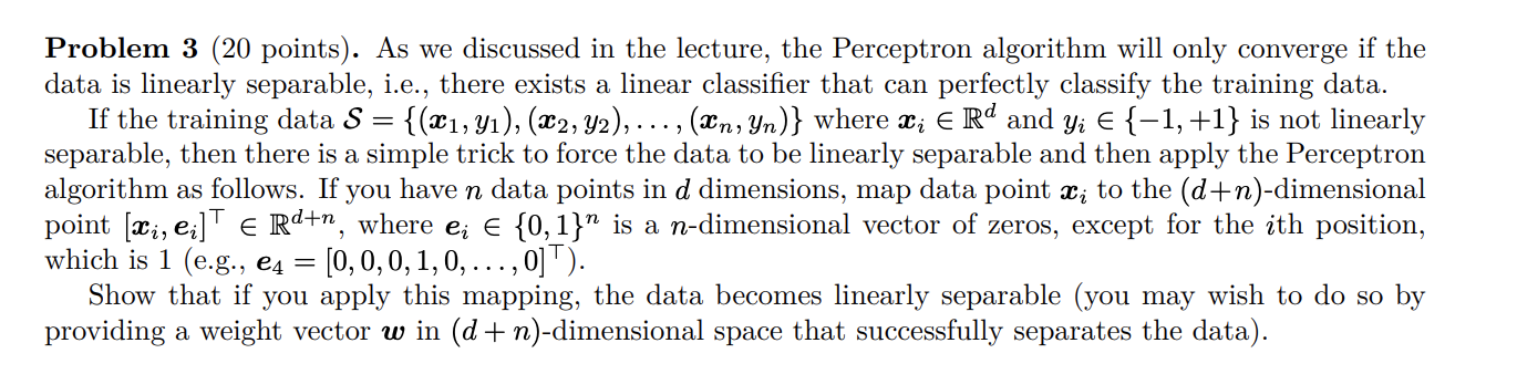 Solved Problem 3 20 Points As We Discussed In The 