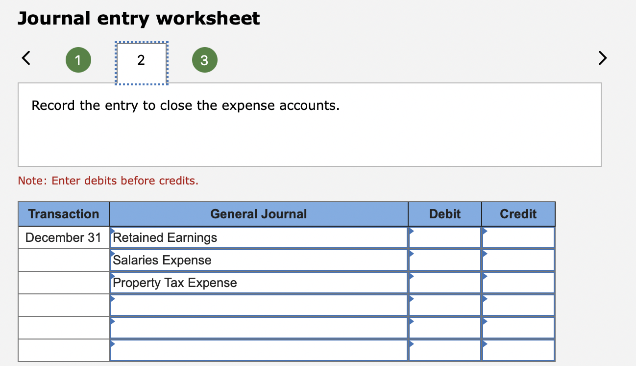 Solved Journal entry worksheet 1 2 3 Record the entry to | Chegg.com