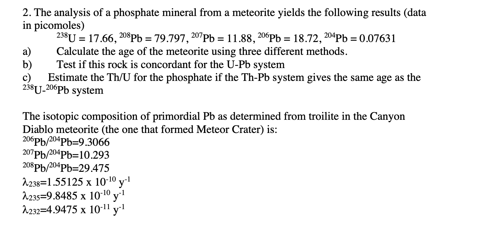 Solved 2. The analysis of a phosphate mineral from a | Chegg.com