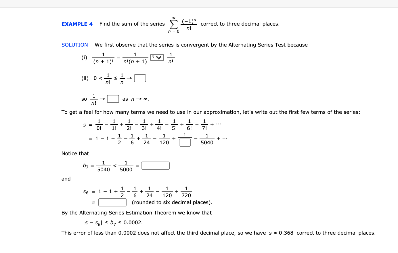 Solved EXAMPLE 4 Find The Sum Of The Series 1 N N 0 Chegg