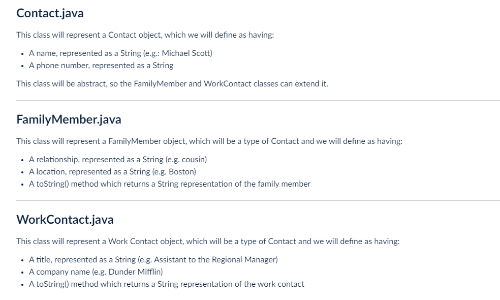 Solved This class will represent an Address Book, defined as | Chegg.com