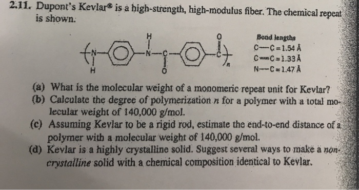 Solved Dupont's Kevlar circledr is a high-strength, | Chegg.com