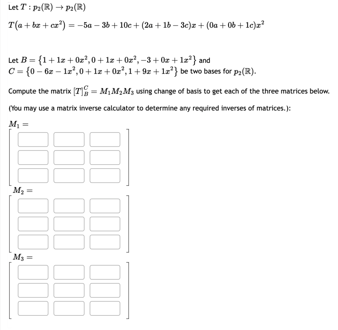 Solved Let T:p2(R)→p2(R) | Chegg.com