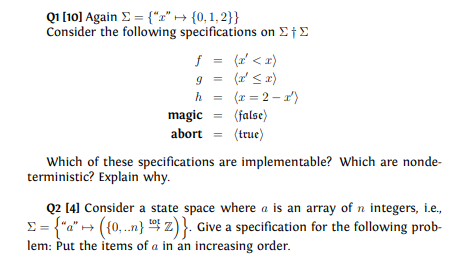 Solved Q1 [10] Again Σ={“x′′↦{0,1,2}} Consider the following | Chegg.com