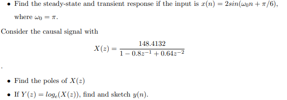 Solved Consider the causal digital filter with the frequency | Chegg.com