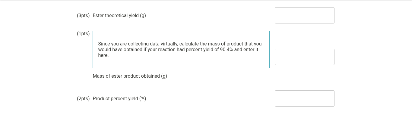 Report Table E.1: Synthesis of Esters Table view List | Chegg.com
