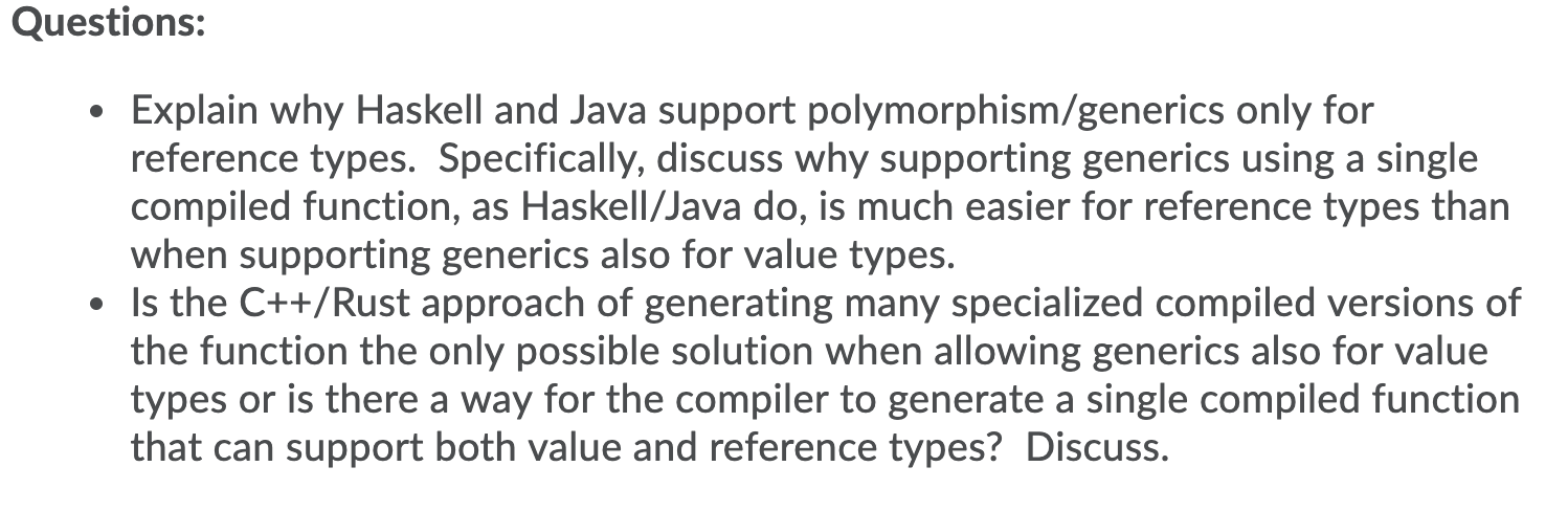 Solved Haskell Supports Polymorphic Functions These Are