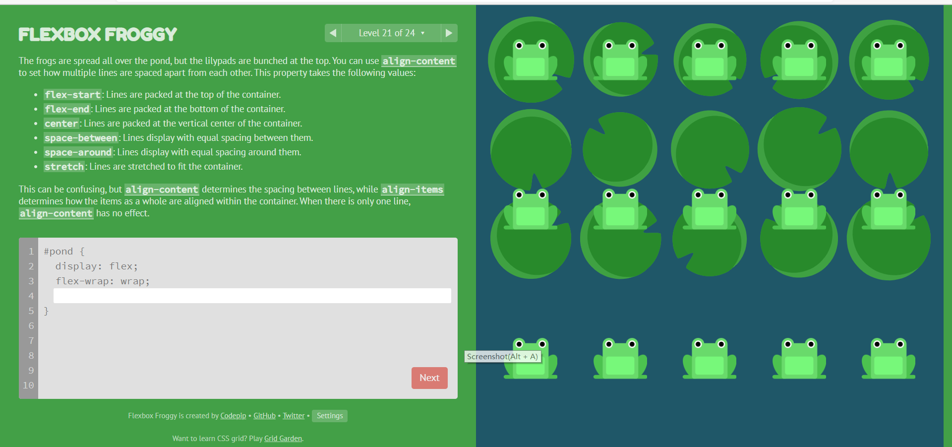 FLEXBOX FROGGY Level 20 of 24 - 0-0 The two | Chegg.com