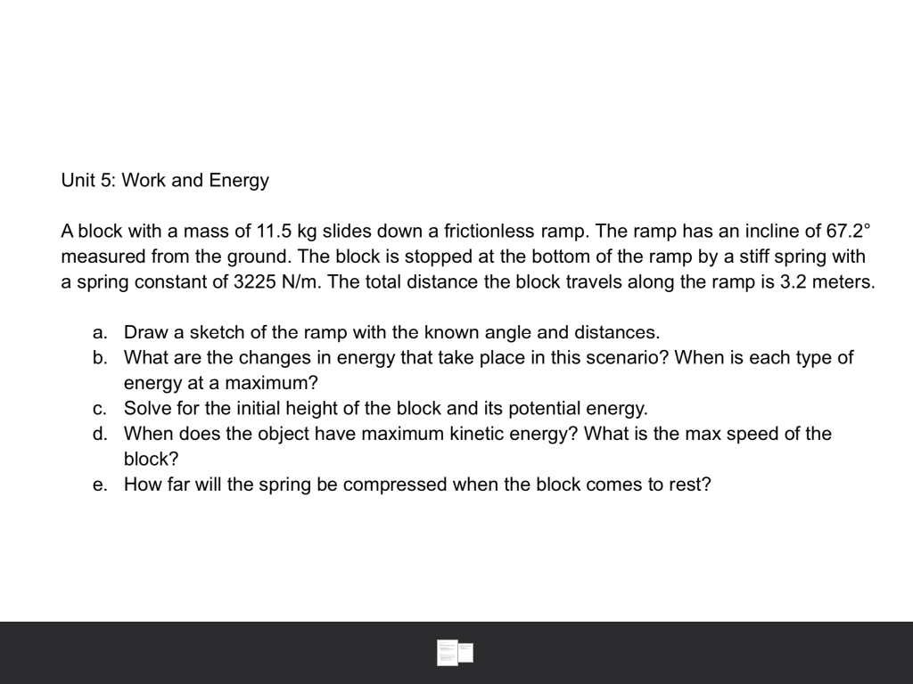 Solved Unit 5: Work and Energy A block with a mass of 11.5 | Chegg.com