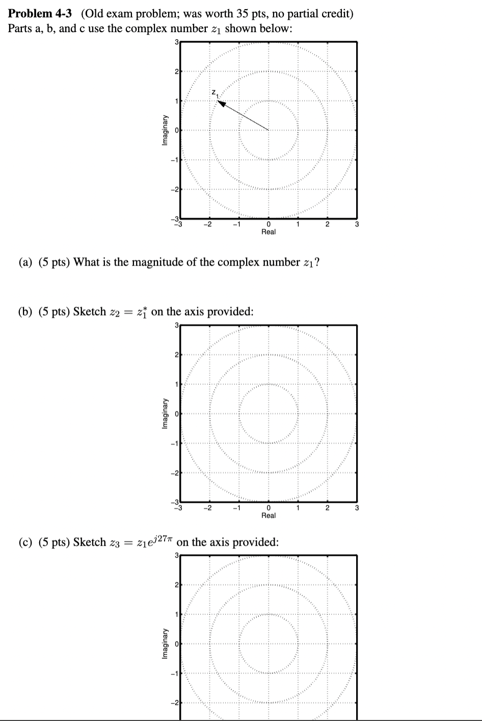Solved Problem 4-3 (Old exam problem; was worth 35 ﻿pts , | Chegg.com