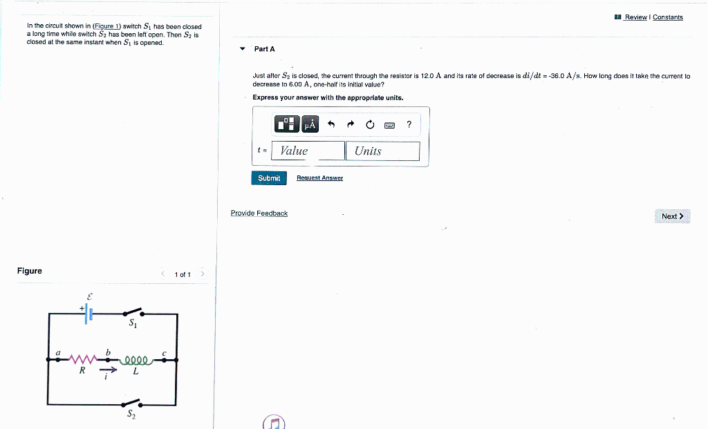 Solved Review Constants In the circult shown in (Figure 1) | Chegg.com