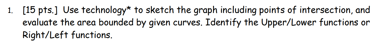 Solved 1. [15 pts.] Use technology* to sketch the graph | Chegg.com