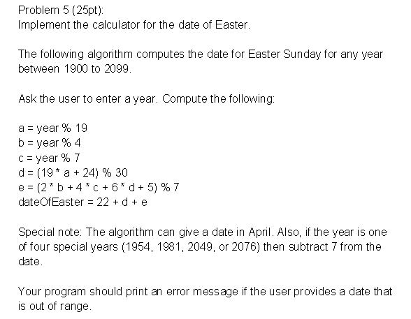Solved Problem 5 (25pt) Implement the calculator for the | Chegg.com
