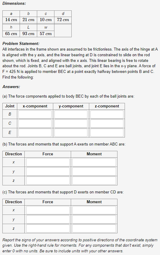 Solved Dimensions: Problem Statement: All interfaces in the | Chegg.com