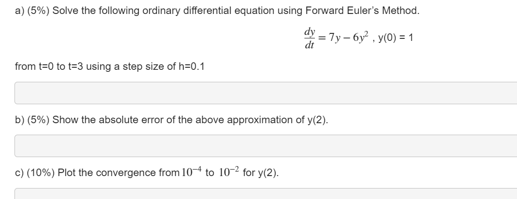 Solved a) (5%) Solve the following ordinary differential | Chegg.com
