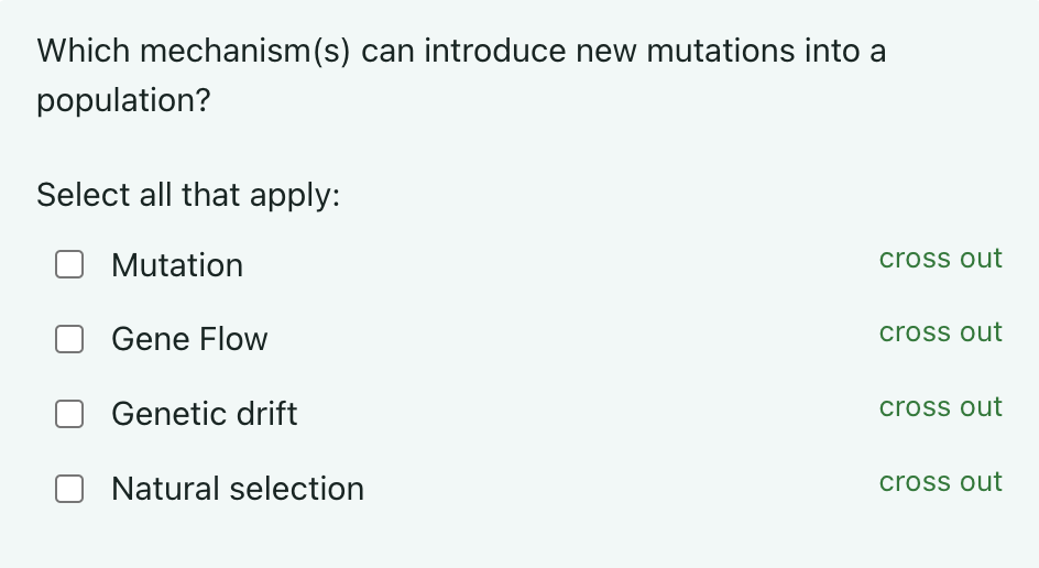 Solved Which mechanism(s) ﻿can introduce new mutations into | Chegg.com